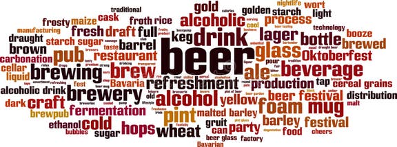 Beer word cloud stock vector. Illustration of gruit - 218073466