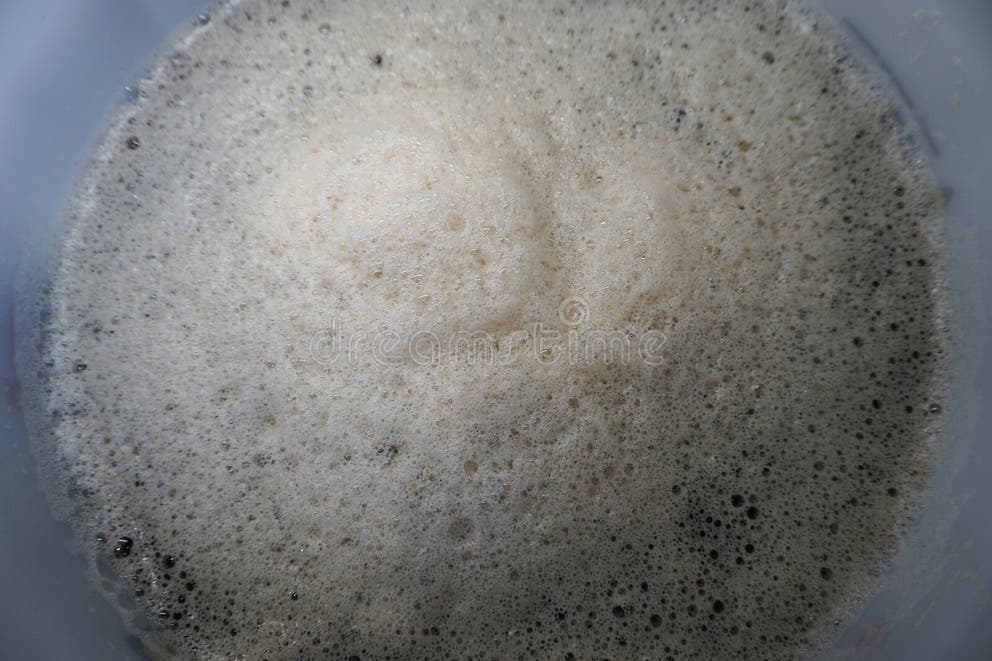 Beer Yeast Foam - Alcohol Fermentation Process Stock Photo - Image of ...