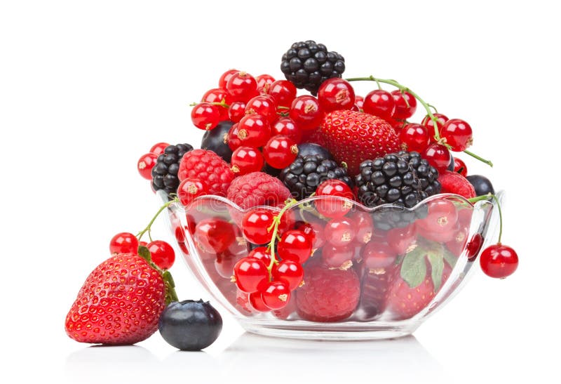 Beerenmarmelade in Einem Glasgefäß Und in Frischen Roten Johannisbeeren ...