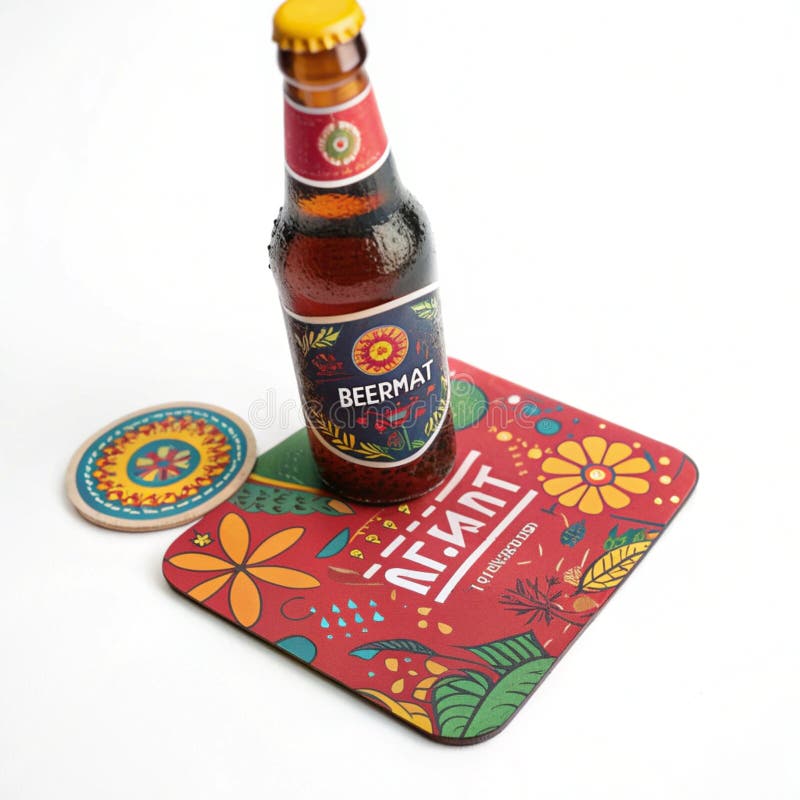 Beermat Isolated on White Background Stock Illustration - Illustration ...