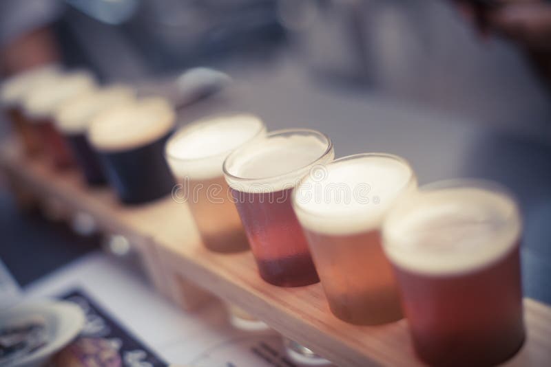 Beers for tasting stock photo. Image of amber, alcohol - 129016670
