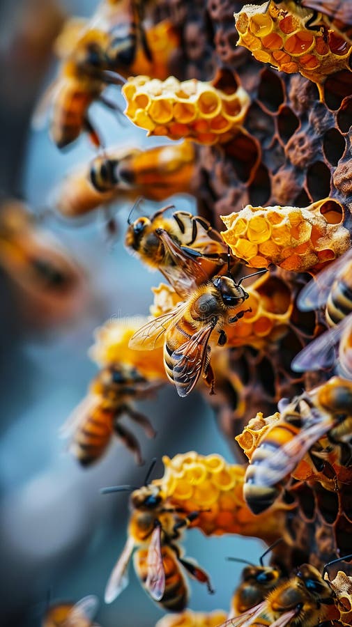 Bees are Flying Around a Hive Stock Photo - Image of membrane, winged ... Bees are Flying Around a Hive Stock Photo - Image of membrane, winged ...