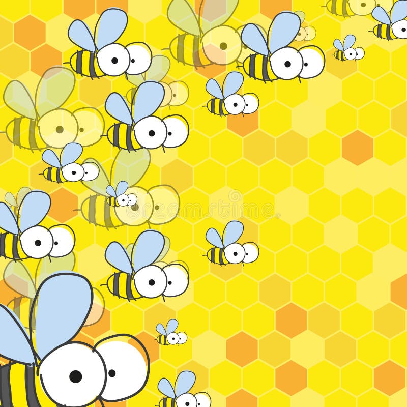 Busy bees around beehive stock vector. Illustration of summer - 15407547