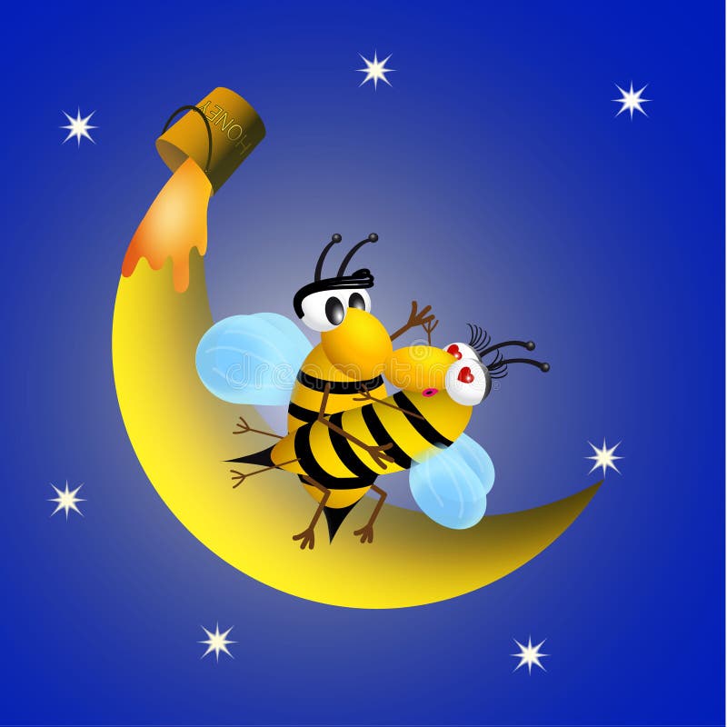 Couple bee illustration stock vector. Illustration of cartoons - 8055249