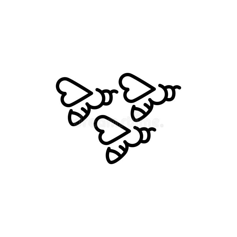 Bees icon stock vector. Illustration of wings, fauna - 338828813