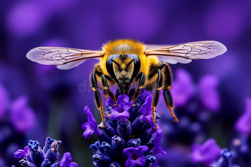 Bees and Lavender, Fragrant Fields, Buzzing with Life Create a Sensory ...
