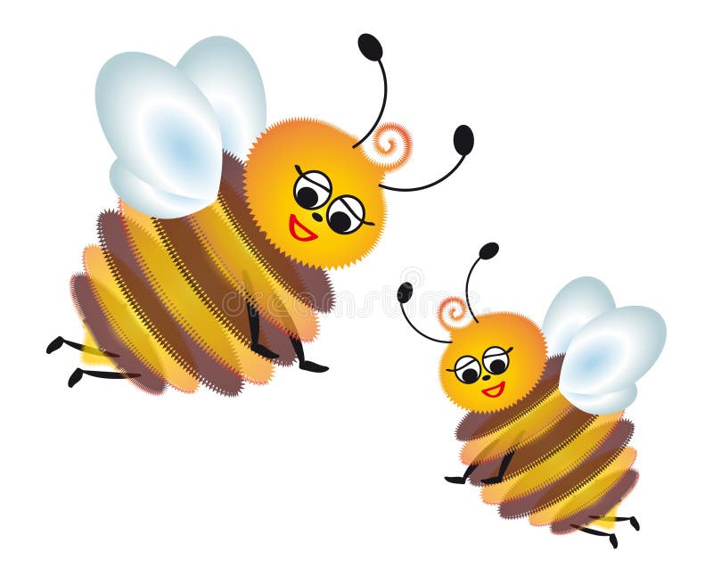 Two Happy Bees Stock Illustrations – 135 Two Happy Bees Stock ...