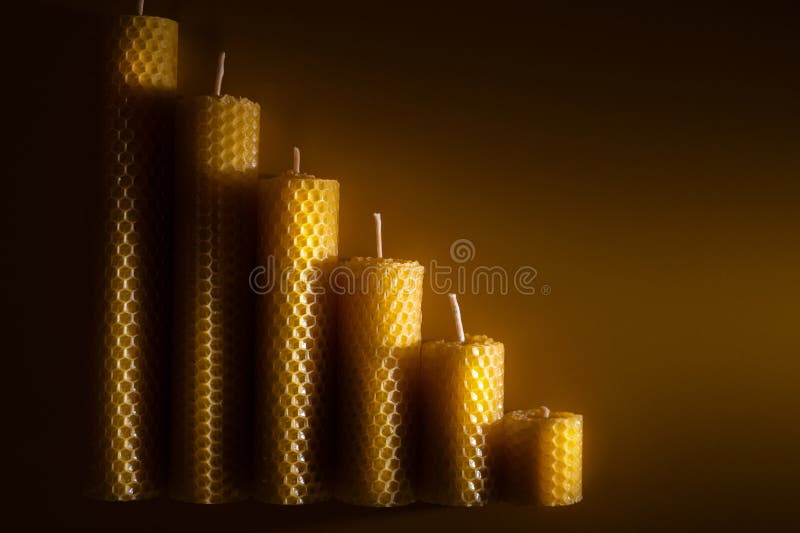 Beeswax Candles Arranged Descending Order Stock Photos - Free & Royalty ...
