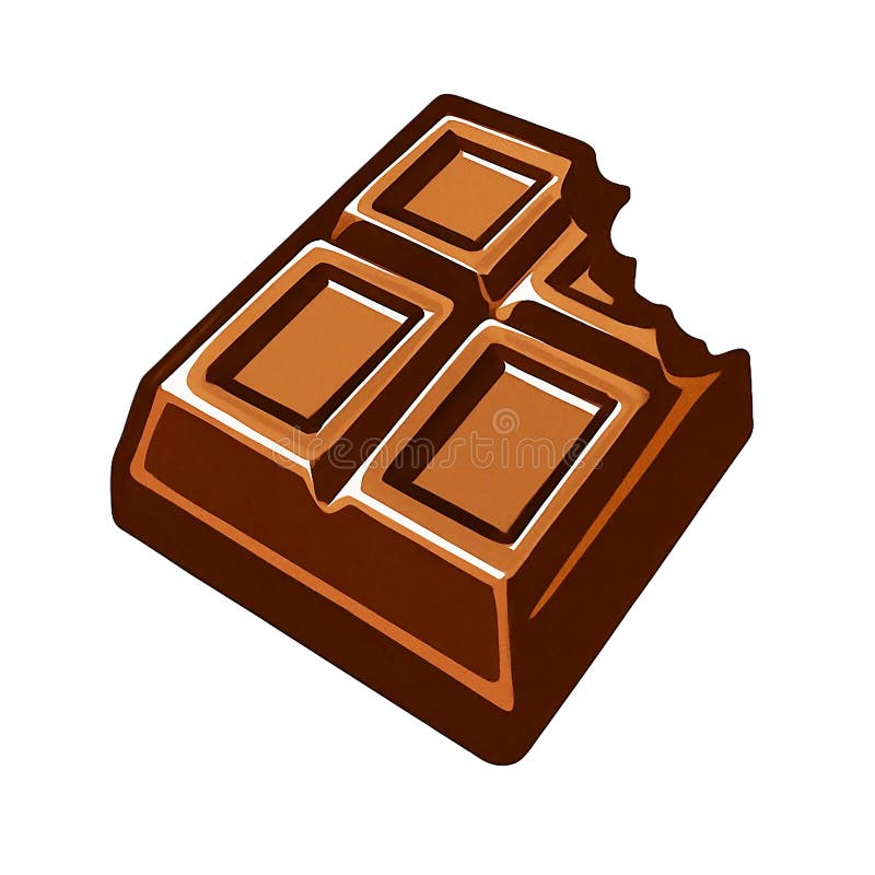 Beet Chocolate Bar on a Clean White Background Stock Illustration ...