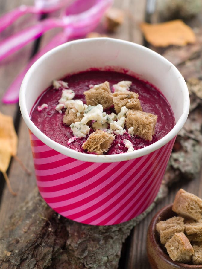 Beet cream soup stock photo. Image of meal, freshness - 26741956