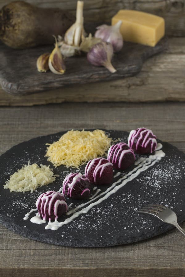 Beet Dish in the Form of Balls Stock Photo - Image of beet, healthy ...
