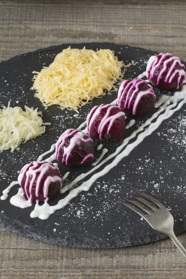 Beet Dish in the Form of Balls Stock Photo - Image of grated ...
