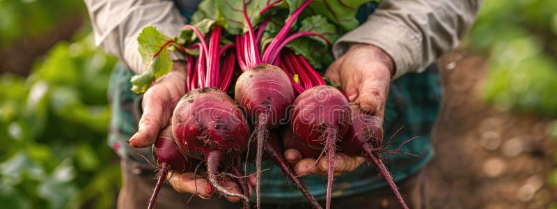 A Beet in the Hands of a Man. Selective Focus Stock Image - Image of ...