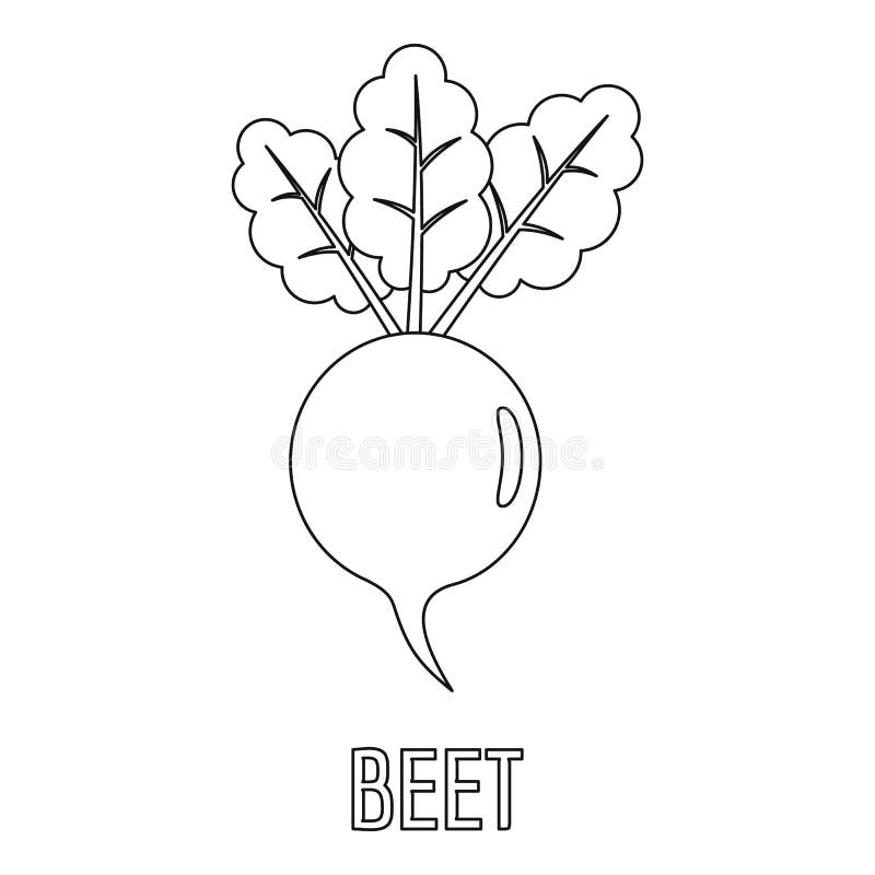 Beet icon, outline style. stock illustration. Illustration of nutrition ...