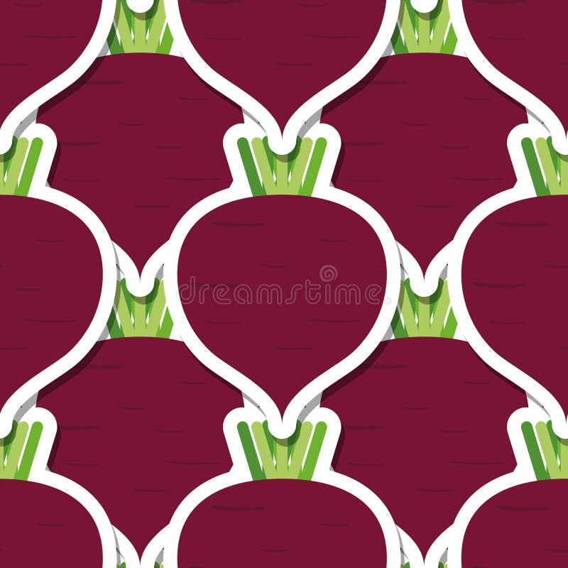 Beet Pattern. Seamless Texture with Beetroot Stock Vector ...