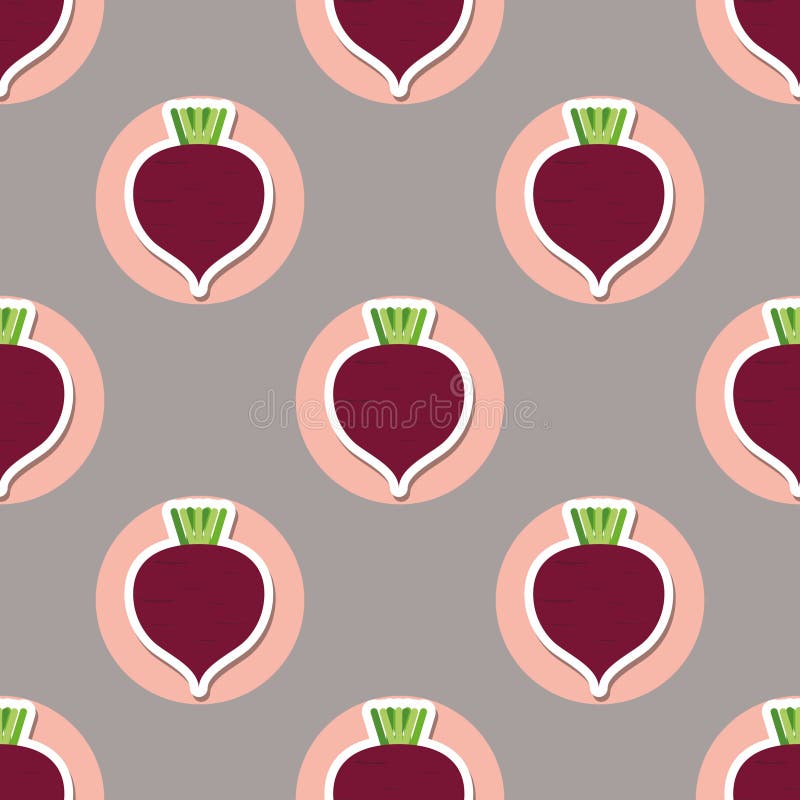 Beet Pattern. Seamless Texture with Beetroot Stock Vector ...
