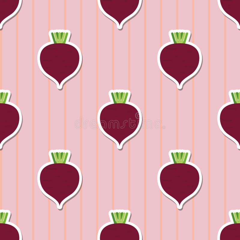 Beet Pattern. Seamless Texture with Beetroot Stock Vector ...