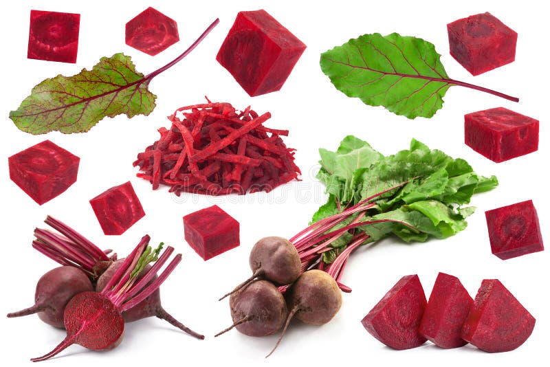 Beet Root Big Collection with Leaf and Slice Stock Image - Image of ...