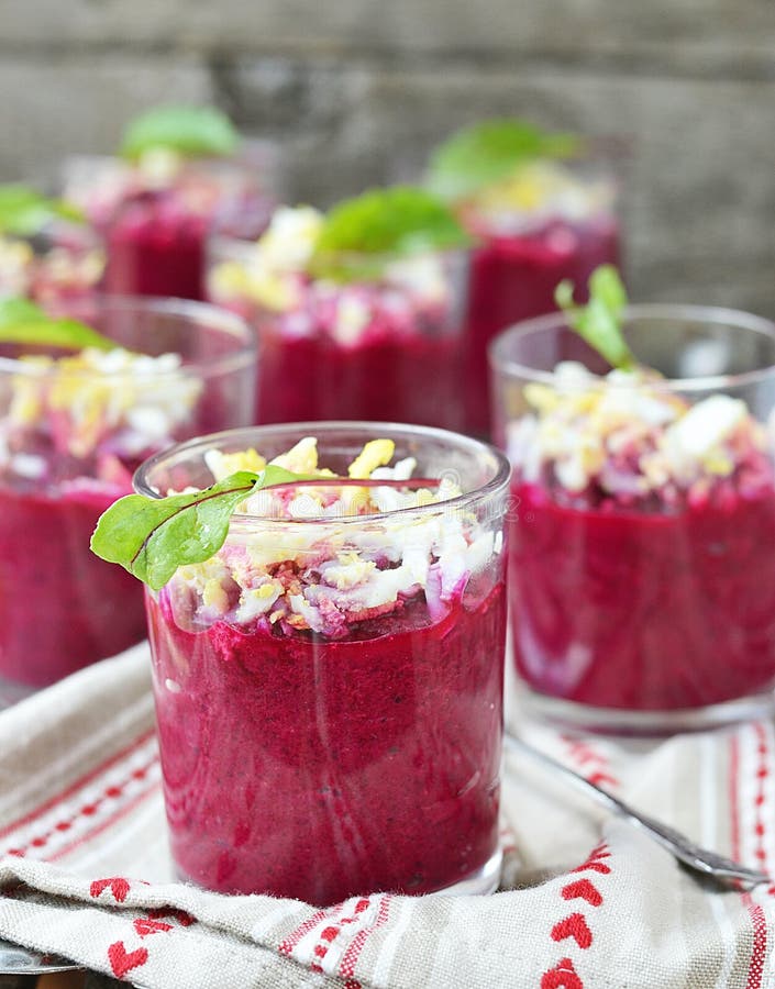 Beet root Verrine stock photo. Image of restaurant, cook - 31505994
