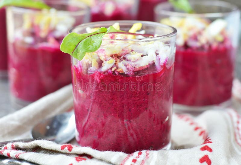 Beet root Verrine stock image. Image of dinner, food - 31549563