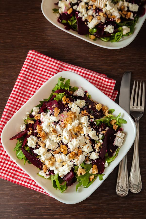 Beet Salad with Feta Cheese Stock Image - Image of nutritious, colorful ...