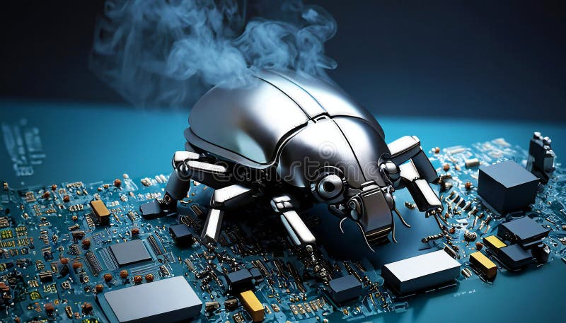 Beetle Attacks and Destroys Electronics. Concept of Computer Virus and ... Beetle Attacks and Destroys Electronics. Concept of Computer Virus and ...