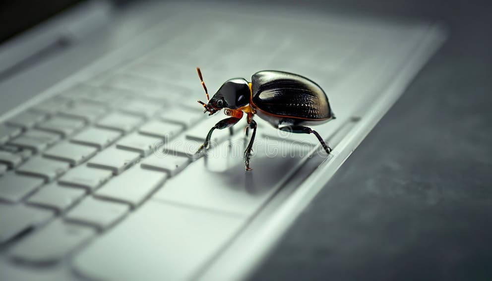 Beetle Attacks and Destroys Electronics. Concept of Computer Virus and ...