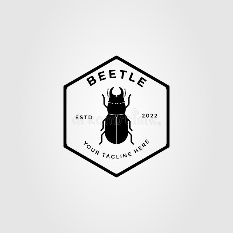 Beetle Bee or Rhino Insect Logo Vector Illustration Design Stock Vector ...