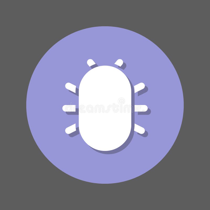 Beetle, Bug Flat Icon. Round Colorful Button, Virus Circular Vector ...