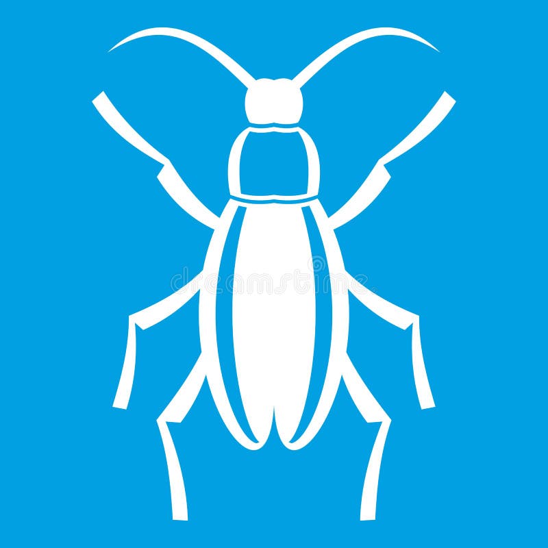 Beetle bug icon white stock vector. Illustration of animal - 120381236