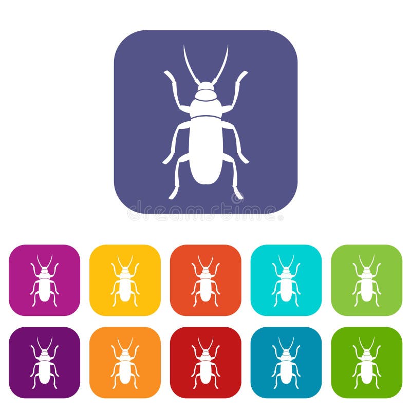 Beetle bug icons set stock vector. Illustration of beetle - 96648229