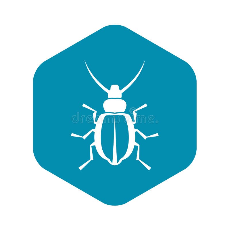 Beetle icon, simple style stock vector. Illustration of biology - 154447036