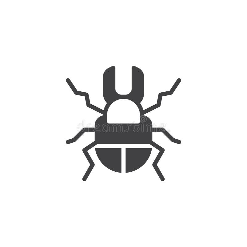 Beetle icon vector stock vector. Illustration of antenna - 109265295