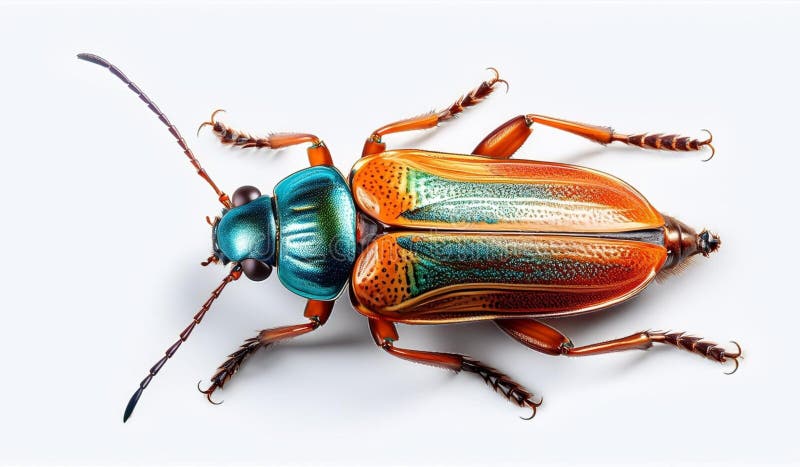 Colorful Beetle with Iridescent Shell Stock Illustration - Illustration ...