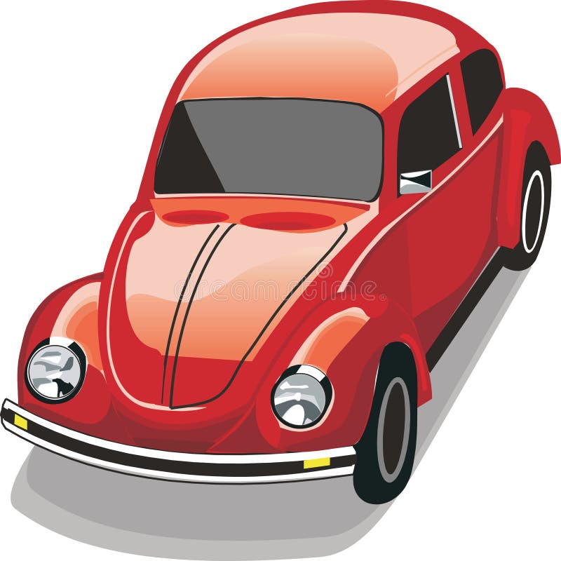 Beetle in red stock illustration. Illustration of auto - 6438333