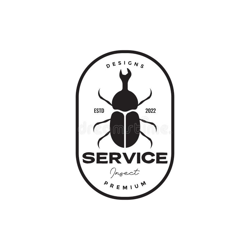 Beetle Service Badge Logo Design Stock Vector - Illustration of disease ...