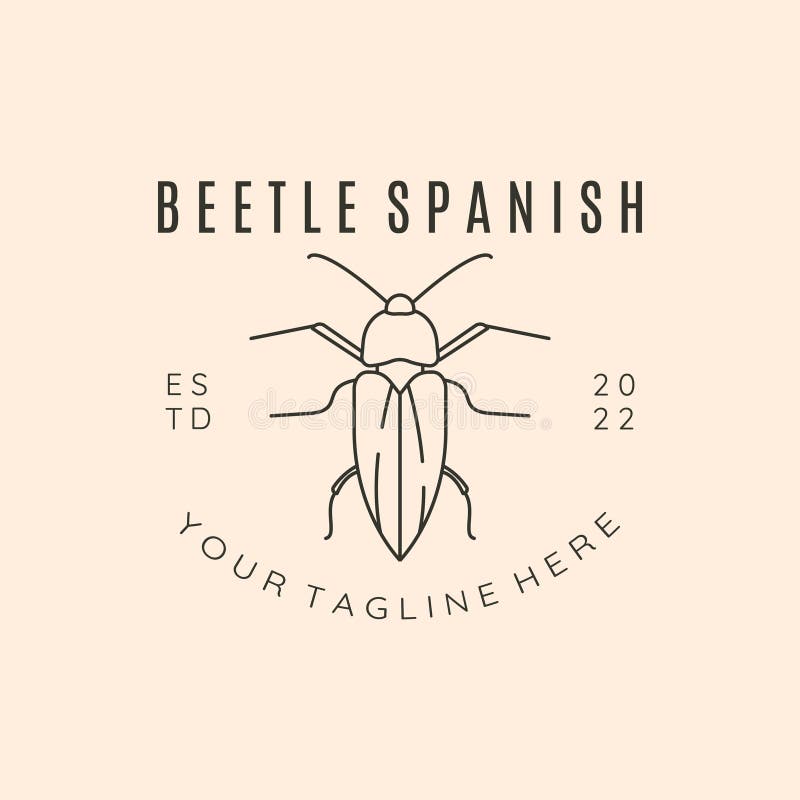 Beetle Spanish Line Art Logo Vector Symbol Illustration Design Stock ...