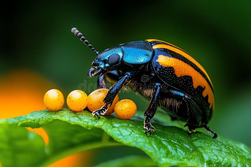 Beetles, Laying Eggs, the Next Generation Continue the Cycle of Life in ...