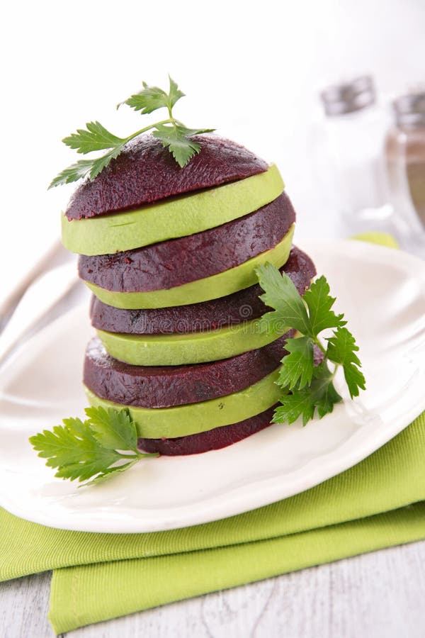 Beetroot and avocado salad stock photo. Image of salad - 41443858