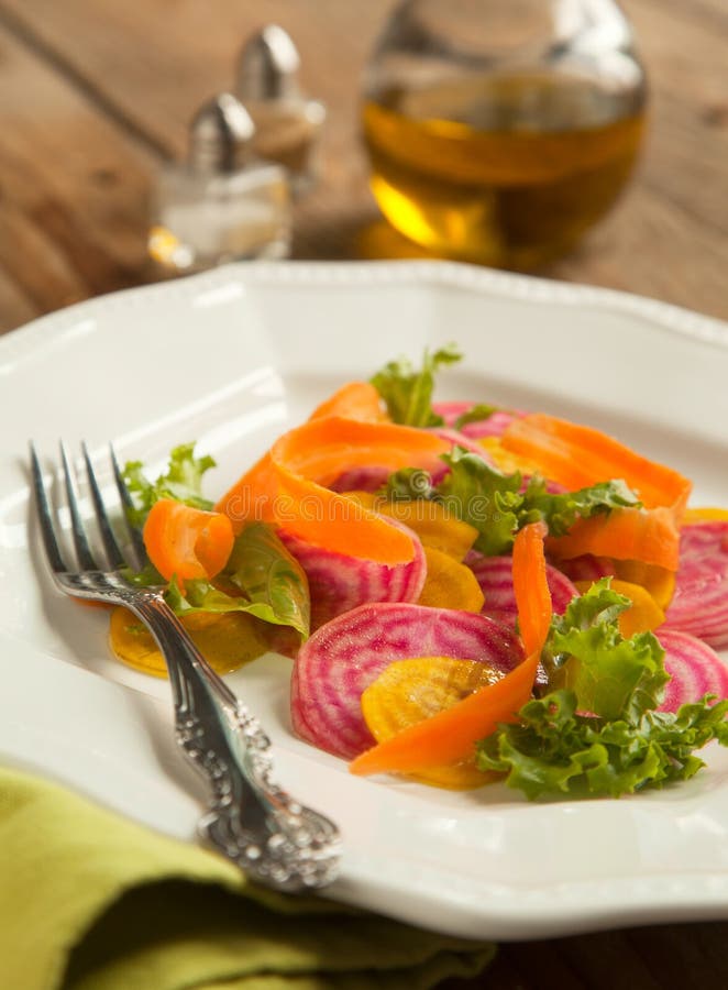Beetroot and Carrot Salad on Plate Stock Image - Image of food ...