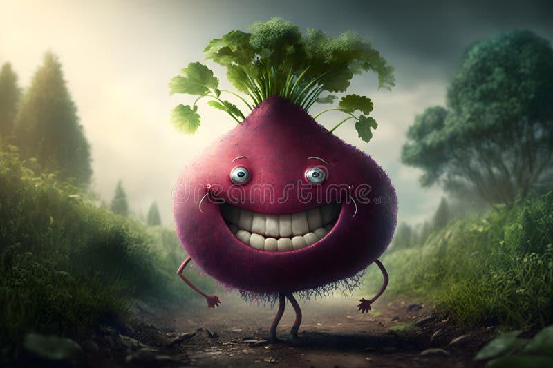 Beetroot Cartoon Character. Stock Illustration - Illustration of hand ...