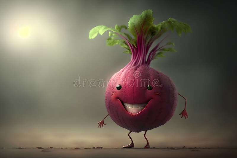 Beetroot Cartoon Character. Stock Illustration - Illustration of flower ...