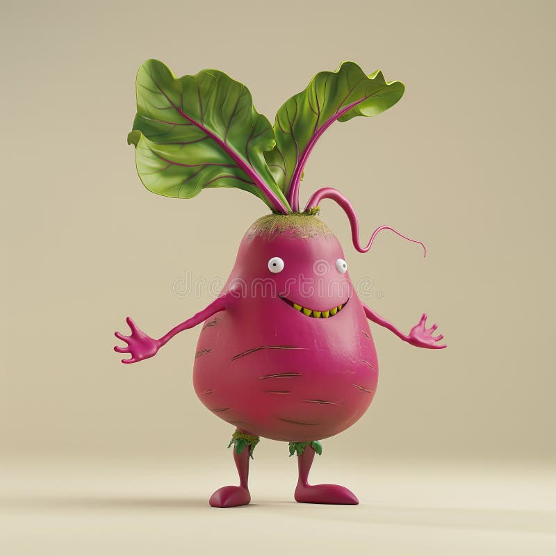 Beetroot Character with Arms and Legs. Stock Illustration ...