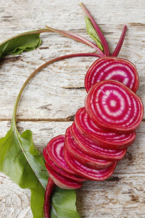 Beetroot chopped, chioggia stock image. Image of leaves - 124819939