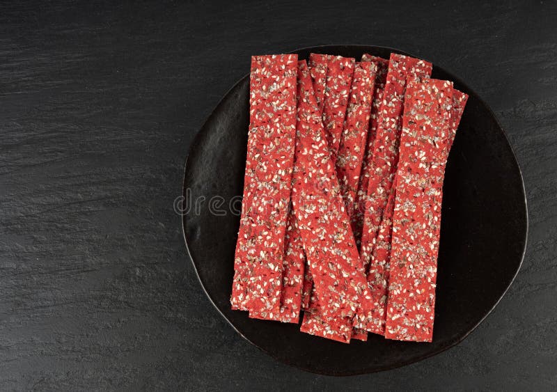 Beetroot Crackers, Thin Rusk Beet Root Bread, Red Diet Multigrain ...