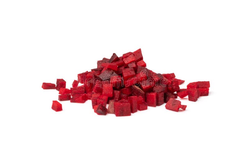 Beetroot Cubes Isolated stock image. Image of fresh - 258943551