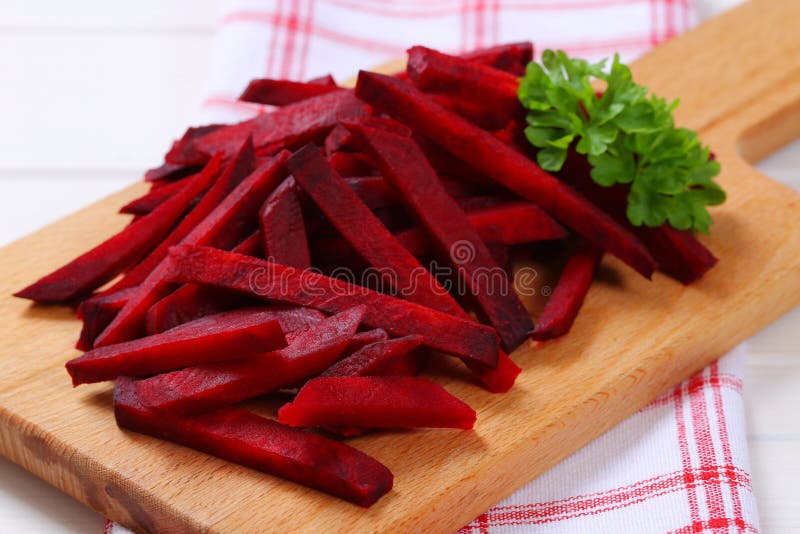 Beetroot cut into strips stock photo. Image of strips - 93147236