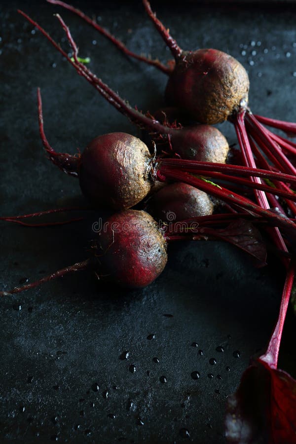 Beetroot on a Dark Background Stock Photo - Image of beet, closeup ...
