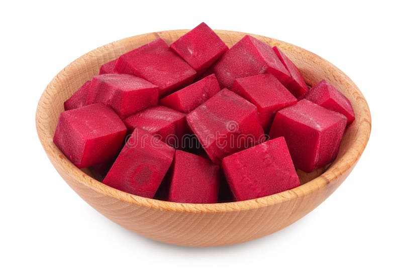 Beetroot with Diced Isolated on White Background Full Depth of Field ...