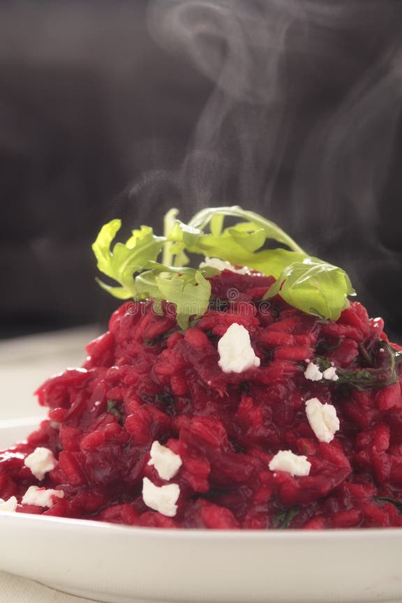 Beetroot and Goat S Cheese Risotto Stock Photo - Image of lunch, dinner ...